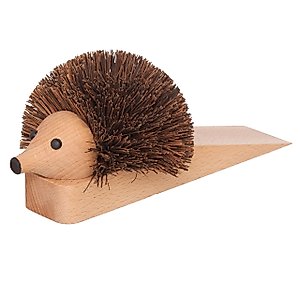 Redecker Hedgehog Wooden Door Stop, 10-1/2 Inches Long