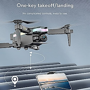 Mini Drone Rc Drones with Camera for Adults, Flying Toys with Color LED Lights, Headless Mode, Daul 4K HD Fpv Camera, 3-level Flight Speed, Drones for Kids 8-12, Rc Plane Helicopters Cool Stuff