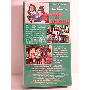 Bud Abbott & Lou Costello In Jack and The Beanstalk---VHS Video tape