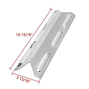 SafBbcue Stainless Steel Heat Plate for Kenmore 146.34611410 146.23679310 146.46372610 146.34461410 146.23678310 146.29162310 146.23680310 146.30213510, Heavy Duty Heat Shield, Flame Tamer