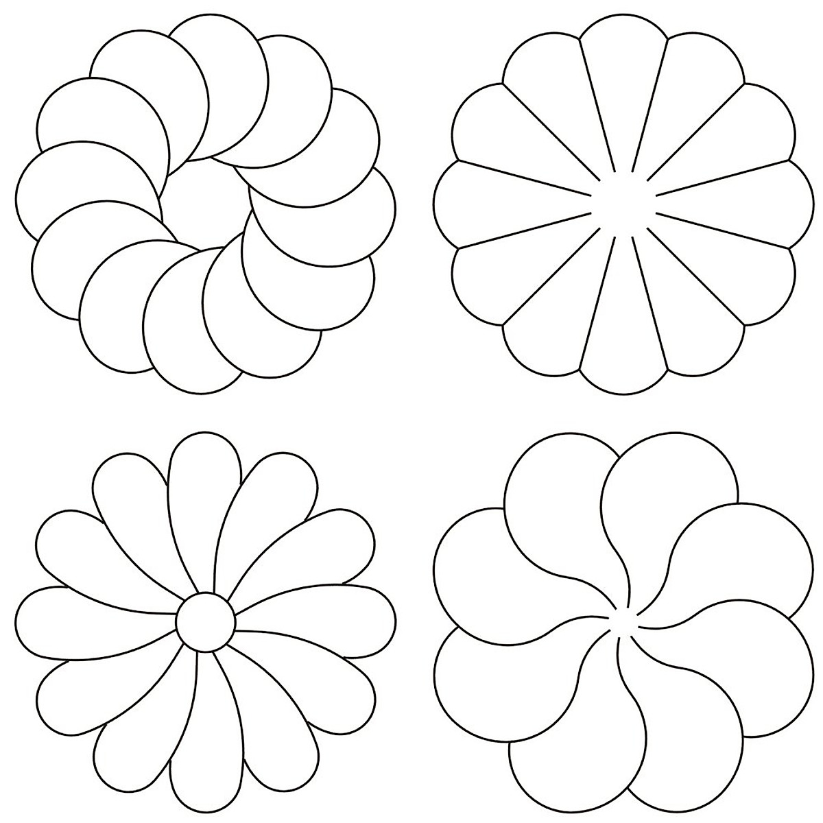 Quilting Creations Quilting Stencil Set Four-5" Motifs,