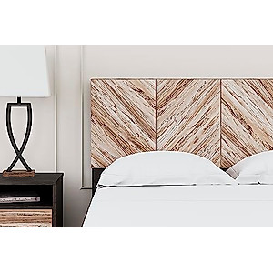 Signature Design by Ashley Piperton Contemporary Platform Headboard ONLY, Full, Two-Tone Black