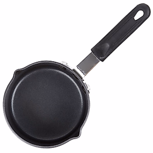 TrueCraftware-1 Quart Non-Stick Aluminum SaucePan Anodized with Pour Spout Black Cool Handle Sleeve- Multipurpose use Cooking Sauce Pan Cookware Cooking Pot for Home Kitchen or Restaurant