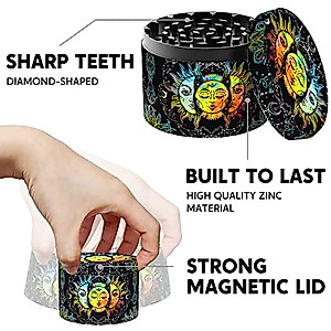 JOYTOP Grinder, 2.5 inch Burning Sun and Moon Grinder (Colorful)