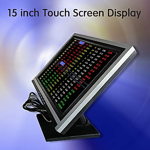 15 Inch POS Touch Screen LED Monitor 1024x768 Resolution Stand VGA for POS Retail Kiosk