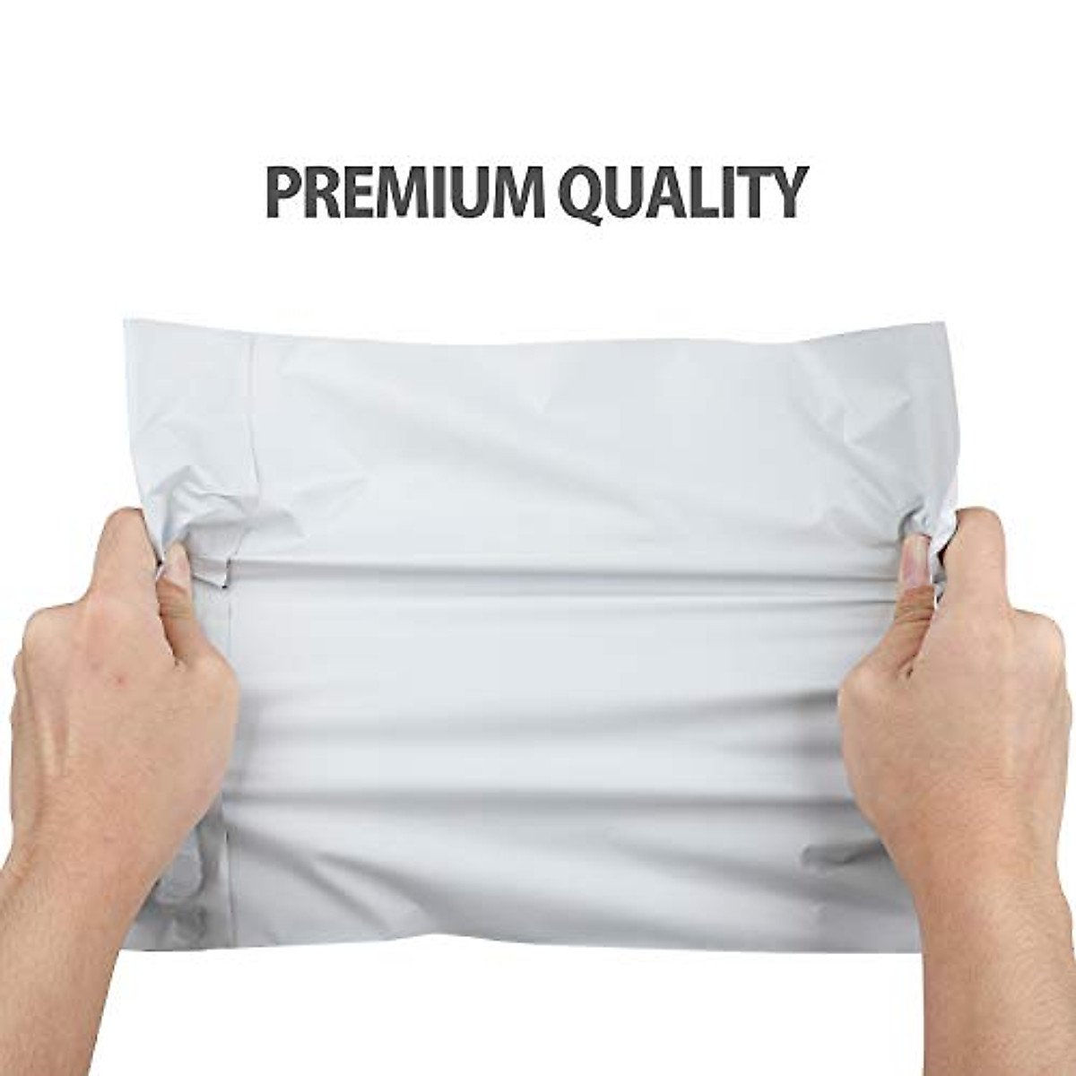 100 Pack Poly Mailers 12x15.5, White Self-Seal Shipping Bags, 2.5 Mil Thick Durable Mailing Envelopes, Packing Bags for Small Business