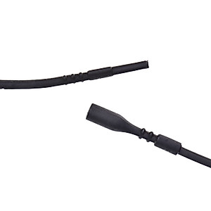 uGems 10 18-inch Black Silicone Rubber Tubing Cord Necklaces with Locking Clasp 2mm