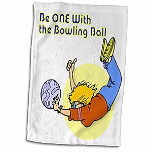 3D Rose Funny One with The Bowling Ball Design Hand/Sports Towel, 15 x 22