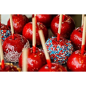 Perfect Stix WRS55SP-200 Wooden Candy Apple Skewer Stick - 5-1/2" x 3/16" Semi Pointed, 0.2" Height, 0.4" Width, 5.5" Length (Pack of 200)