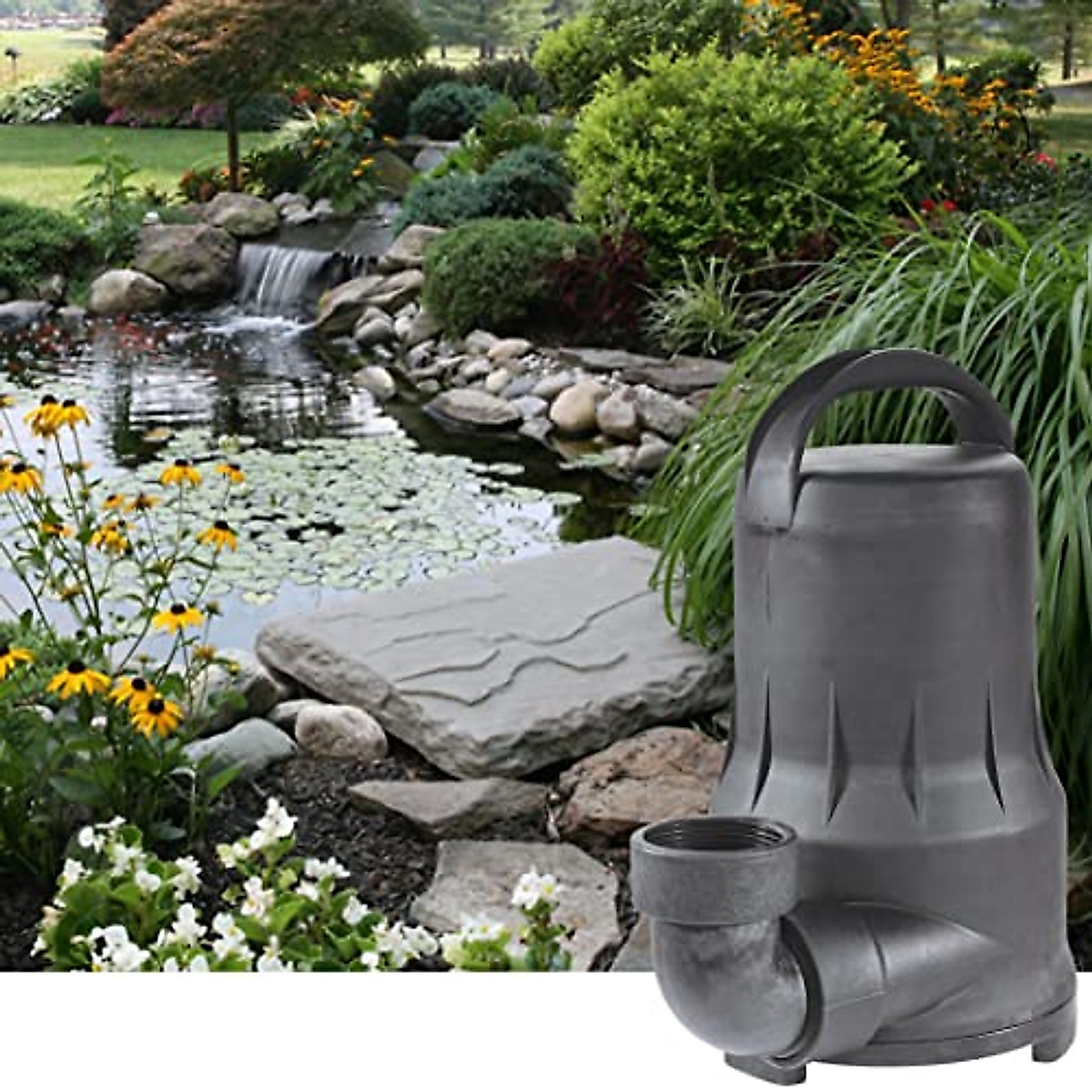 Little Giant PWM2600 115-Volt, 2550 GPH Submersible Wet Rotor Waterfall, Stream, Pond Pump with 20-Ft. Cord, Black, 517250