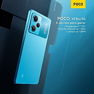 Xiaomi Poco X5 PRO 5G + 4G Volte Global Unlocked 128GB + 6GB GSM 6.67" 108 mp Triple Camera (ONLY Tmobile Mint Tello USA Market) + (Car Fast Car 51W Charger Bundle) (Blue)