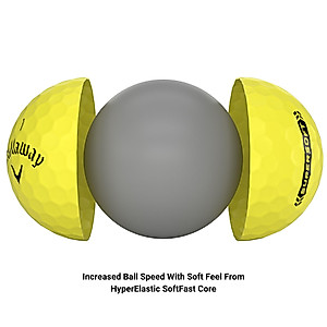 Callaway Golf Supersoft Golf Balls (2023 Version, Yellow)