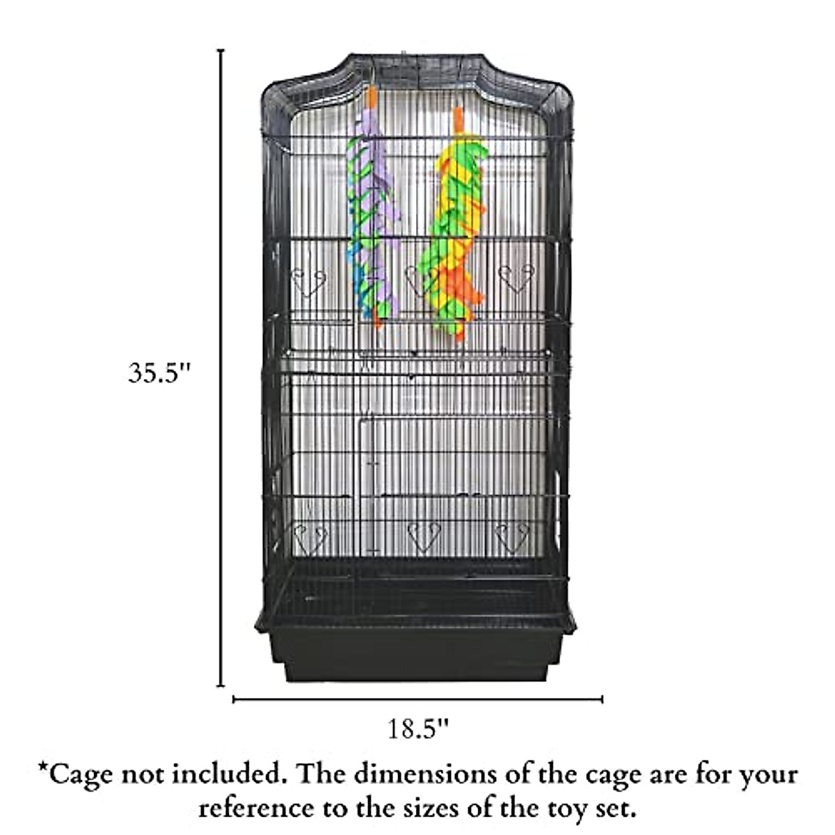 FABMODE 2 Packs Small Pet Toys, Sugar Glider Cage Accessories, Climbing Toys Swing Toys, Suitable for Ferret Birds Parrots Hamster Squirrel Chinchilla Guinea Pigs (with one Water Bowl)