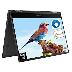 ASUS Newest Thin and Light VivoBook, 14 HD Touchscreen 2-in-1 Laptop, 4GB RAM, 1TB SSD, Intel Celeron Processor, Type-C,HDMI, Microsoft 365 Personal 1-Year, Windows 11 S