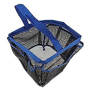 Kuchung Mesh Shower Caddy Basket for College Dorm Room Essentials Hanging Portable Tote Bag Toiletry for Bathroom Accessories Cosmetics Shampoo Soap Organizer Shower Tote for Women Men, blue