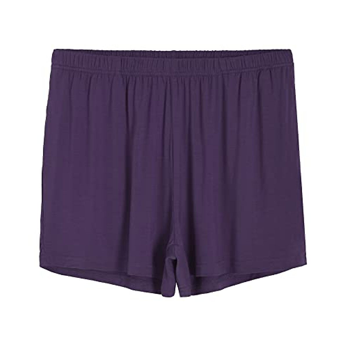 Latuza Women's Soft Bamboo Viscose Tank Top Shorts Pajamas Set 2X Eggplant