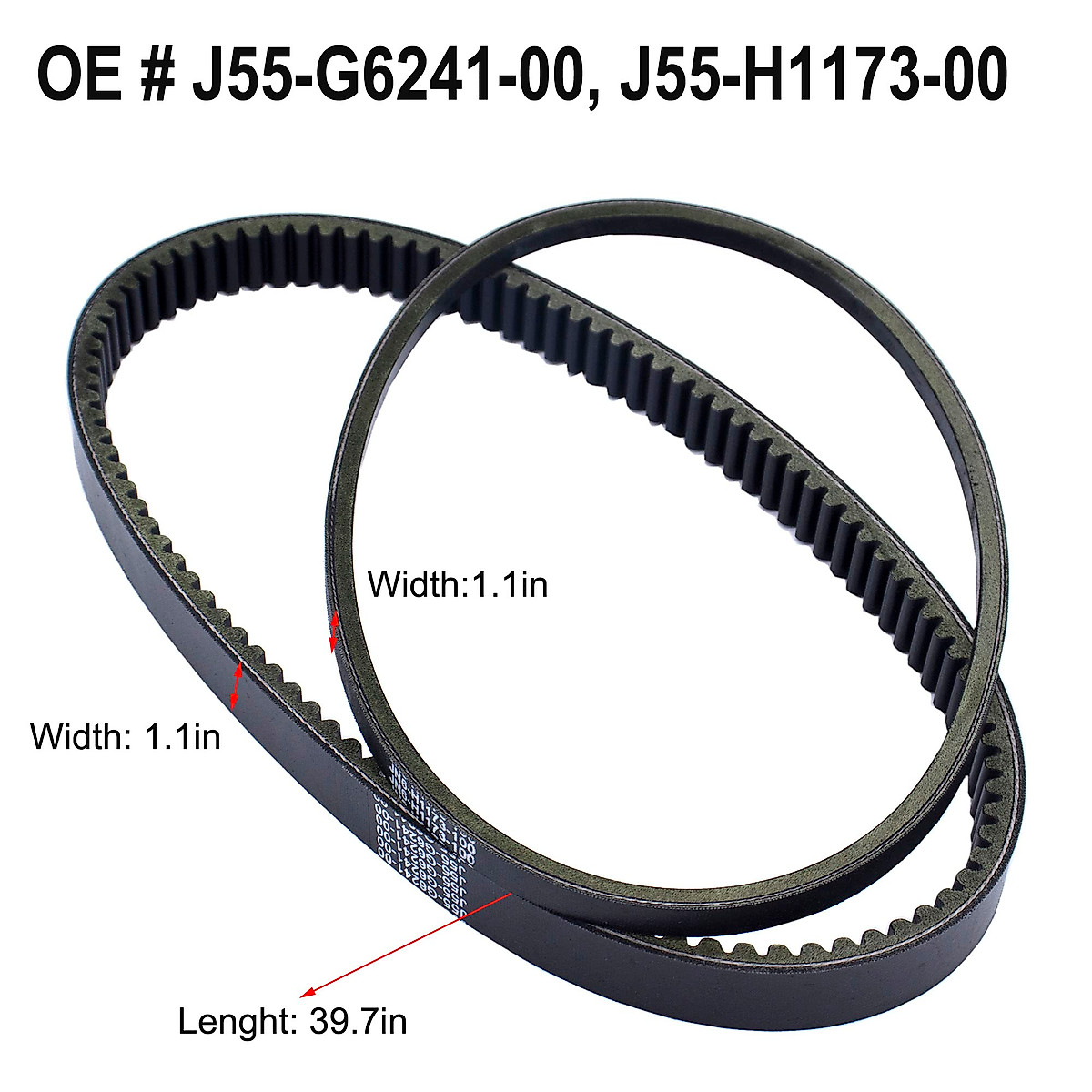 MOCW for Golf Cart Drive & Starter Generator Belt Replace for Yamaha G2, G5, G8, G9, G14 G16 G22 Drive Starter Belt Set Replace OE # J55-G6241-00, J55-H1173-00