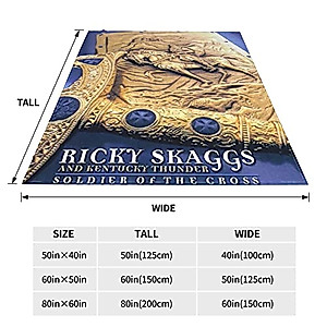 Flannel Blanket Ricky Skaggs Soft Lightweight Throw Blanket Warm Durable Sofa Couch Decor Beding 50"X40"