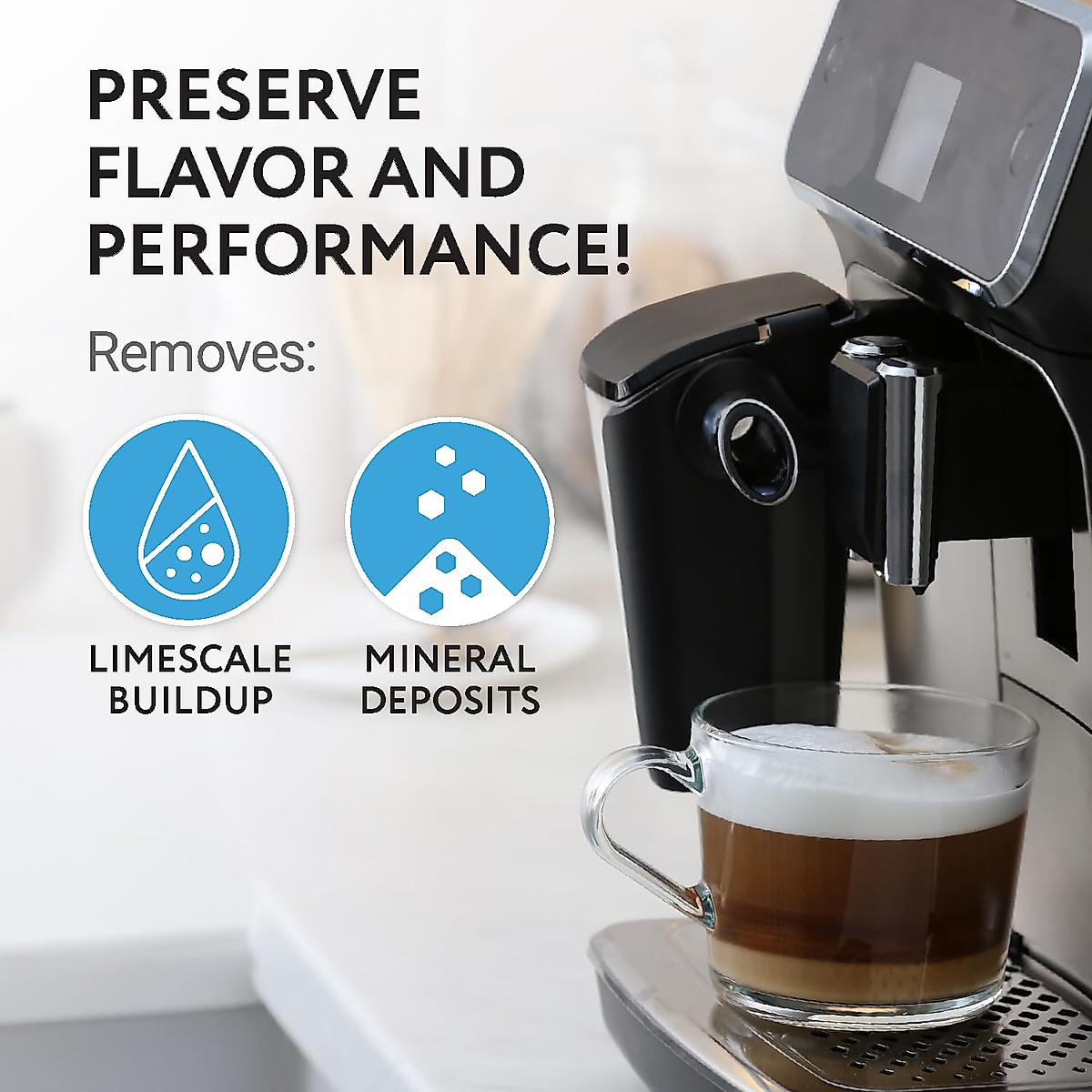 IMPRESA [20 Pack] Espresso Machine Descaler Tablets to Remove Mineral Build Up Descaling Tablets intended for Breville, Jura, Miele, and Other Espresso Makers - Descale Espresso Cleaning Tablets