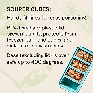 MightyNest 2 Piece Freezing Set | Souper Cubes 1 Cup Freezer Tray | Stasher Mega Silicone Bag | Reusable | Meal Prep | Portion Control | Dishwasher Safe | Oven Safe | Prevents Food Waste | Giftable