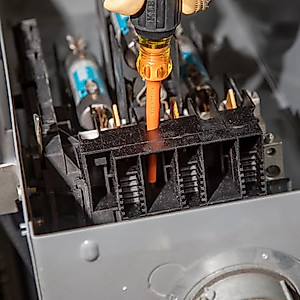 Klein Tools 6984INS Insulated Screwdriver, 1000V Slim Profile Tip, #1 Square with 4-Inch Shank, Cushion-Grip Handle