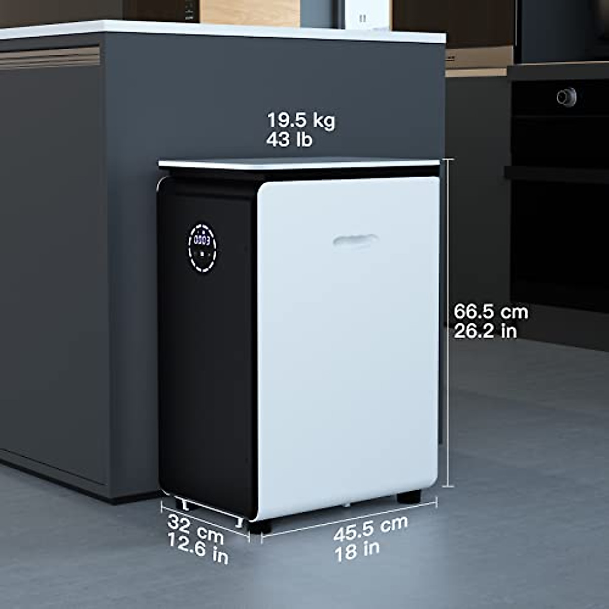 GEME | World's First Bio Smart Electric Composter Kitchen, Turn Food Waste into Real Organic Compost No Dehydration - 19L Food Cycler Compost Machine with Electric Compost Bin…