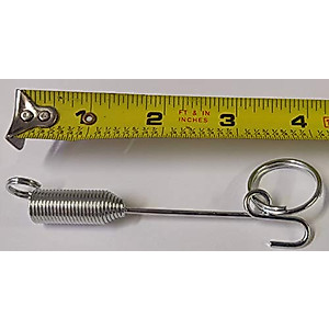 Detroit Packing Co. 4" Spring Latch Hook for Wire Rabbit Cages, Doors, Bunnies, Rodents, Hamsters, Squirrels, Birds - Metal Finger Spring (1-Pack, Finger-Hold)