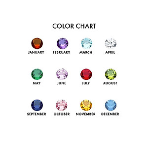 EVE'S ADDICTION Women's Personalized Sterling Silver Two Stone Simulated CZ Birthstone Ring (ring size 6) - Custom Birthstone Ring for Mom - Gift for New Mom - Gifts for Mom