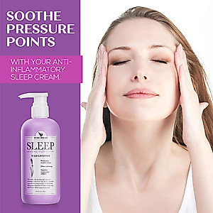 Pure Relief Sleep Body Lotion W/Lavender + Stress Relief Body Cream W/Eucalyptus & Arnica Aromatherapy Dry Skin Rescue Moisturizer Skin Care 2PC Set, Herbal Soothing Body Lotions, 16 Ounce (2-Pack)