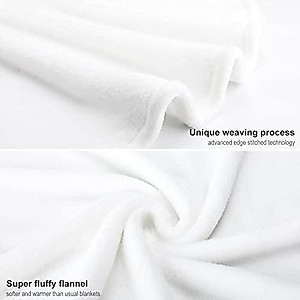 Polar Bear Pattern Flannel Fleece Blankets Thermal Soft Warm Throw Blanket Wrap for Bed Couch Sofa One Size