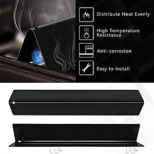 MONIBAQ Flavorizer Bars for Weber Spirit E310 310 Grill Parts, Porcelain-Enameled Flavor Bars Replacement for Weber Spirit 300 Series Grill with UP-Front Controls 15.3 inch Set of 5