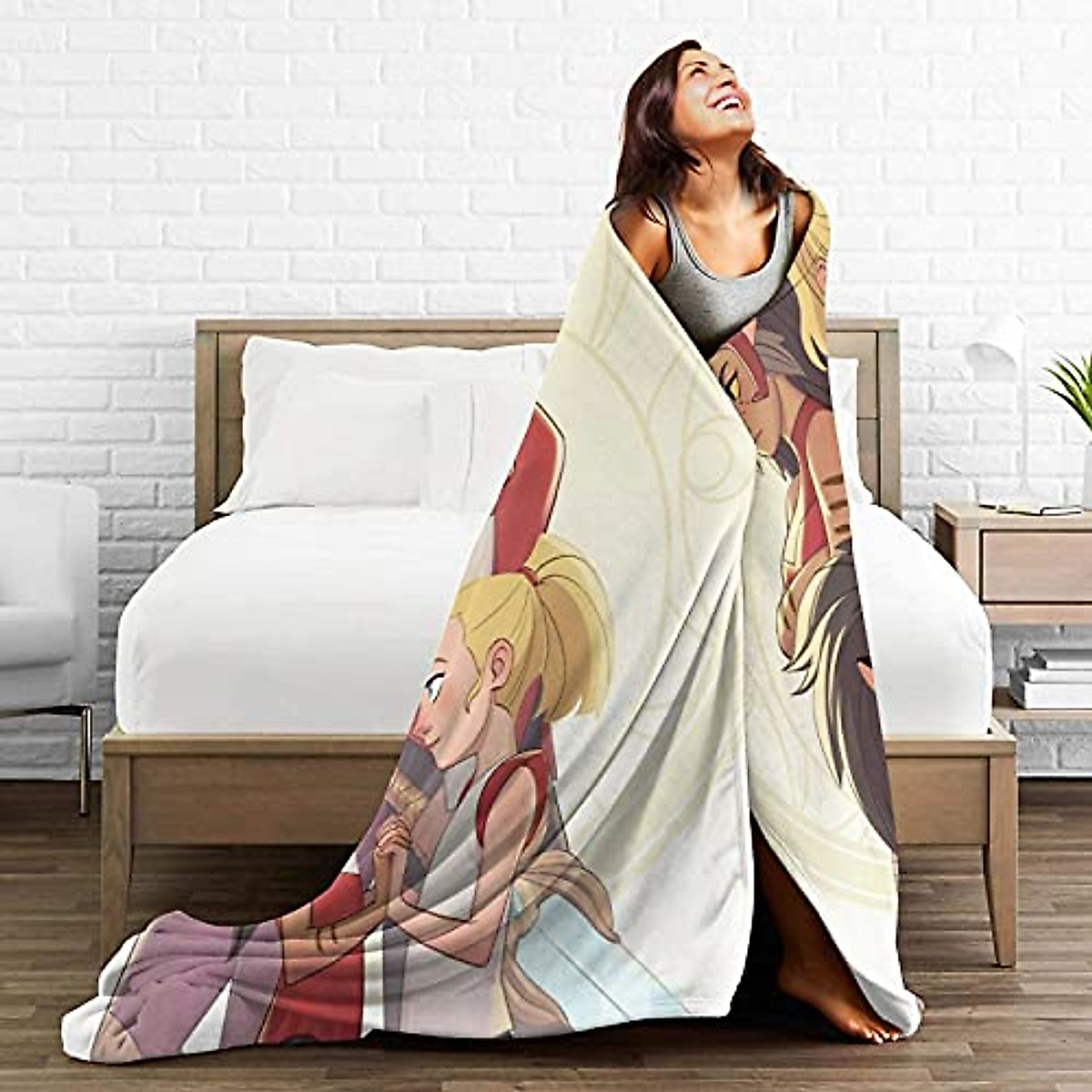 ABSFORTY Cozy Flannel Blanket Ultra-Soft Micro She-Ra - Princess of Po-wer Fleece Blanket Bed Throws Blanket for Sofa or Bed 50"x40"