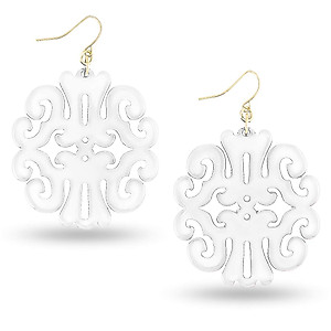 ZENZII Uptown Swirl Earring (White)