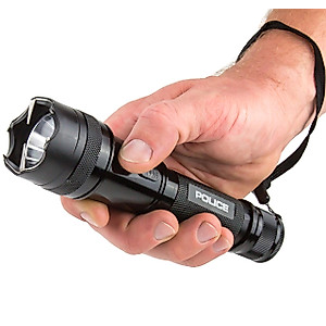 POLICE Stun Gun 1109 - Max Volt Rechargeable with LED Tactical Flashlight