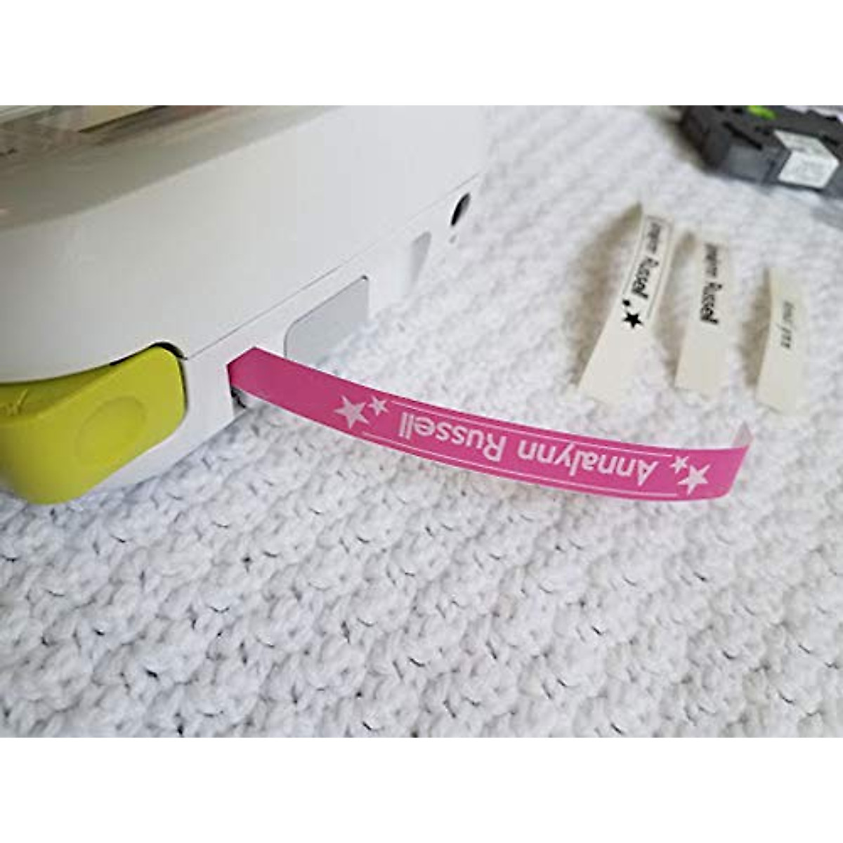 MarkDomain Compatible Label Tape Replacement for Brother TZe TZ Laminated P Touch Label Maker Tape for PT D210 H110 D600 1230PC 1280, Black on Clear/Purple/Blue/Pink/Mint Green/Berry Pink/Lime Green