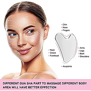 Wonderwin Ice Roller & Stainless Steel Gua Sha Facial Tools, Skin Care Gift Sets for Face & Eyes, Puffiness, Migraine, Pain Relief and Minor Injury, Self Care Gift for Women