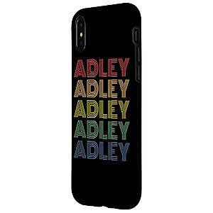 iPhone X/XS Womens Adley Wordmark Pattern Personalized Name Retro Case