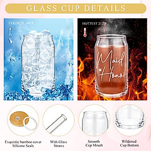 Maid of Honor Bridesmaid Proposal Gifts Box Includes Bridesmaid Glasses Maid of Honor Candle Makeup Bag Sage Wedding Invitation Cards for Bridal Party Favors