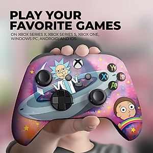 DreamController Schwifty Ricky & Morty Custom X-box Controller Wireless compatible with X-box One/X-box Series X/S Proudly Customized in USA with Permanent HYDRO-DIP Printing (NOT JUST A SKIN)