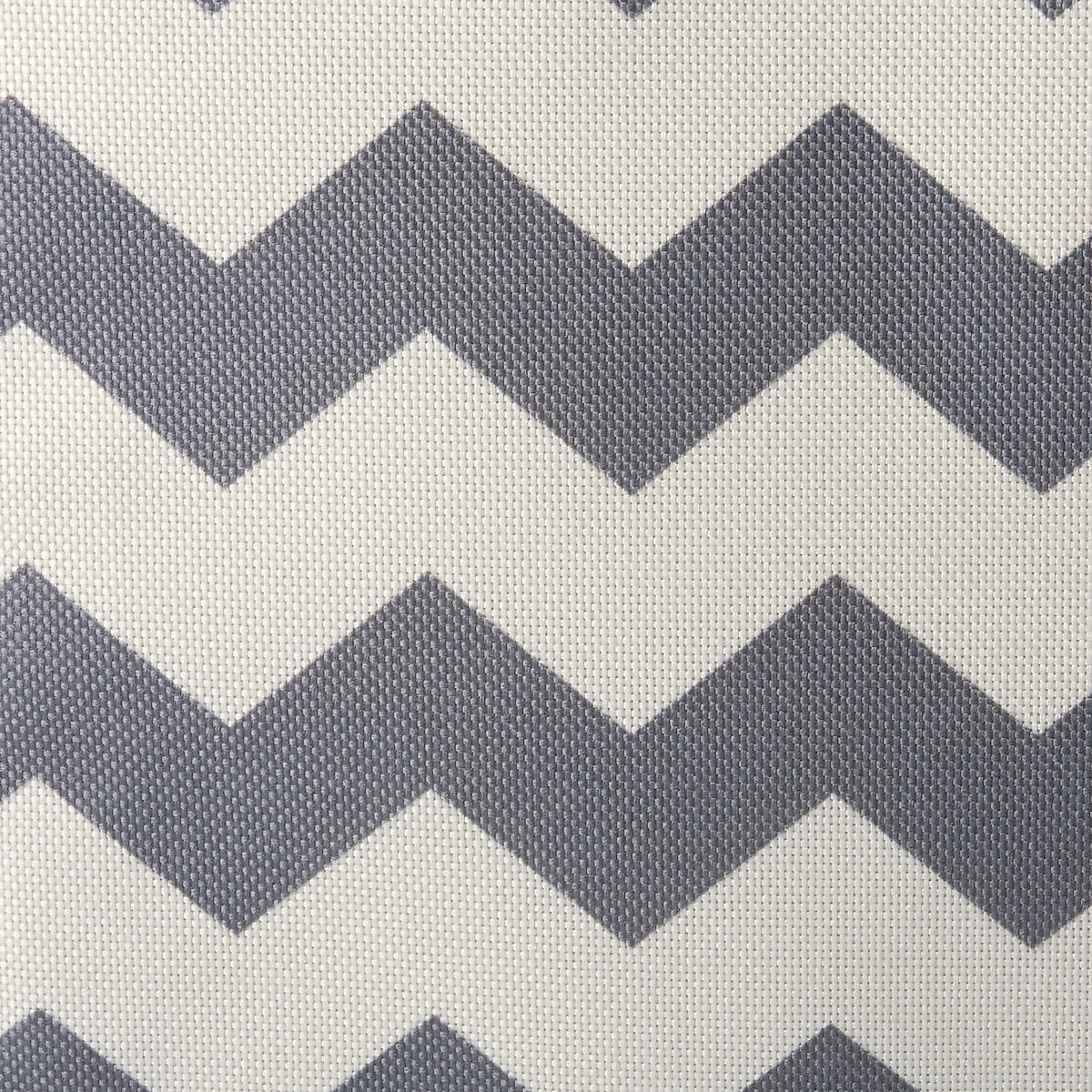 DII Collapsible Polyester Storage Bin, Trapezoid Chevron, Gray, Large