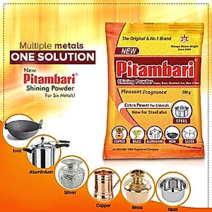 Pitambari Minerals and Emulsifiers Shining Powder for 6 Types of Metals (50 g)
