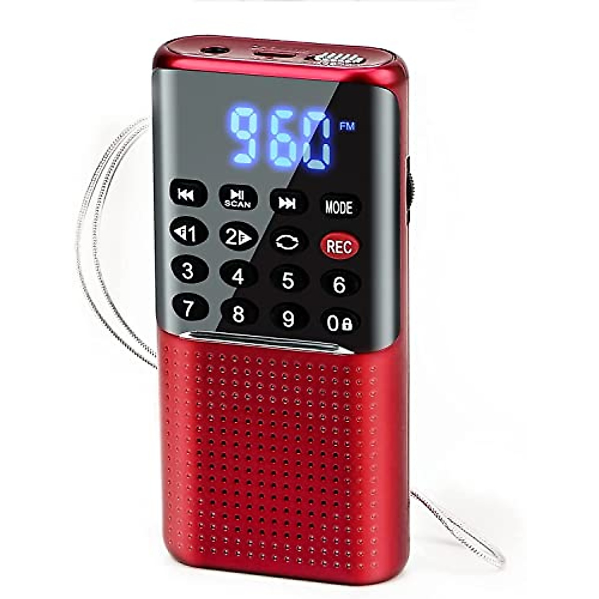 Gurbani Radio Player Sikh Religious Includes Full Guru Granth Sahib Plus Nitnem-Rehras -Sukhmani Sahib-Shabad Kirtan, Red White Blue