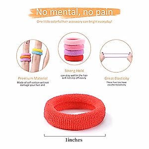 Jollybows 300pcs Baby Hair Ties Girls Elastic Hair Accessories Small Nylon Hair Bands for Toddler Infant Ponytail Holders 1" 30 Colors Mini Kids Hairband