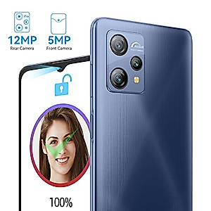 Unlocked Phones, Blackview A53 Unlocked Cell Phone(2023 New), 7GB RAM+32GB ROM/1TB Expand Android Phone, Android 12 Smartphone, 5080mAh Battery 10W Fast Charge, 6.5"HD+Display,3 Card Slots,Face Unlock