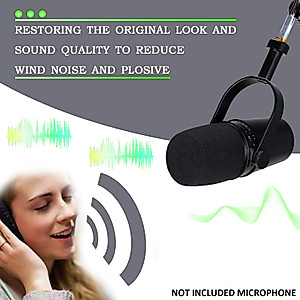 Microphone Pop Filter Compatible with Shure MV7 Microphone - Mic Foam Windscreen Cover for MV7 Microphone to Blocks Out Plosives by YOUSHARES