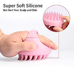 Scalp Massager Handheld Hair Massager Multifunctional Scalp Brush Hair Shampoo Brush Head Scrubber Body Massager Shoulder Foot Back Massager with 3 Different Brush Heads for Women Men Kids Pets