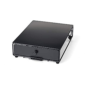Nifty Solutions Capacity Nifty Rolling Mini Black Finish, Compatible with K-Cups, 24 Pod Pack Holder, Compact Under Coffee Pot Storage Drawer, Slim Home Kitchen Counter Organizer
