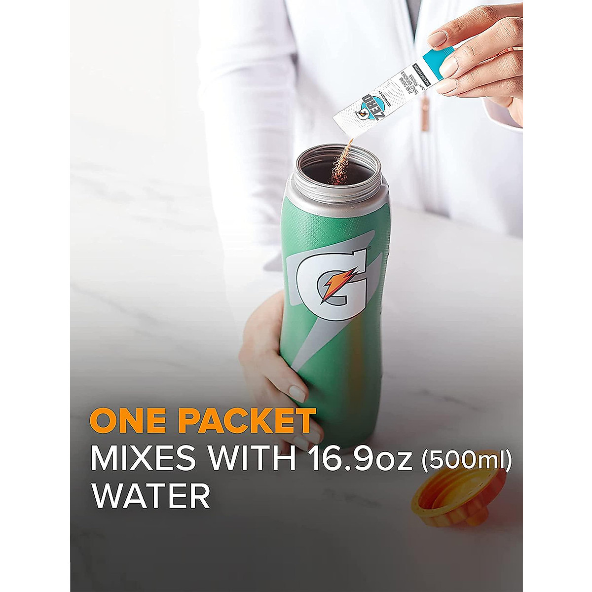 Gatorade Zero Thirst Quencher Powder Packets, Orange, 0.10 oz Individual Packets 40 Count