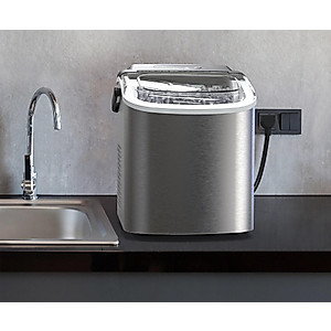 VUJBJBN Quick Cube Ice Machine，26lbs/24hrs Portable Countertop Cubed Ice Maker