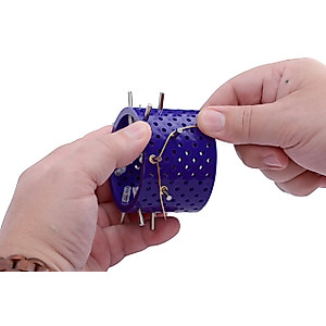 Artistic Wire 3D Bracelet Jig, with 20 Pegs 22 mm / 0.86 in, L x 4 mm / .15 in, O.D. and Holder Tubes